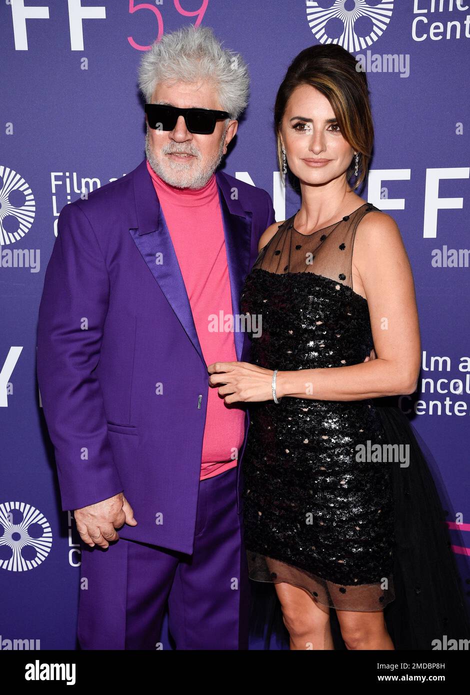 Writer-director Pedro Almodovar, left, and actor Penelope Cruz attend ...