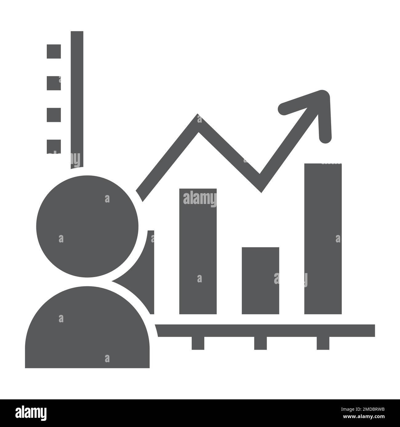 User analysis glyph icon, data and analytics, graph sign, vector ...