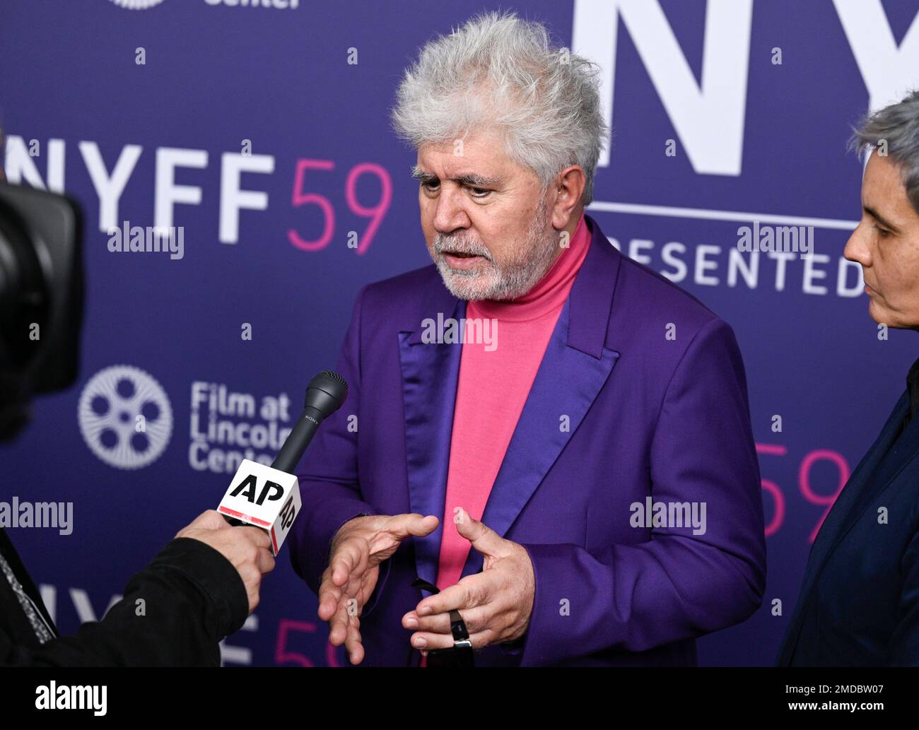 Writer-director Pedro Almodovar attends the 59th New York Film Festival ...
