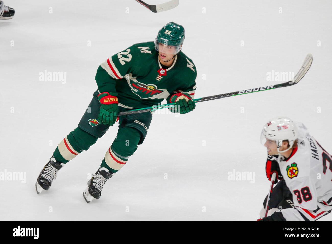 Minnesota Wild left wing Kevin Fiala against the Chicago Blackhawks ...