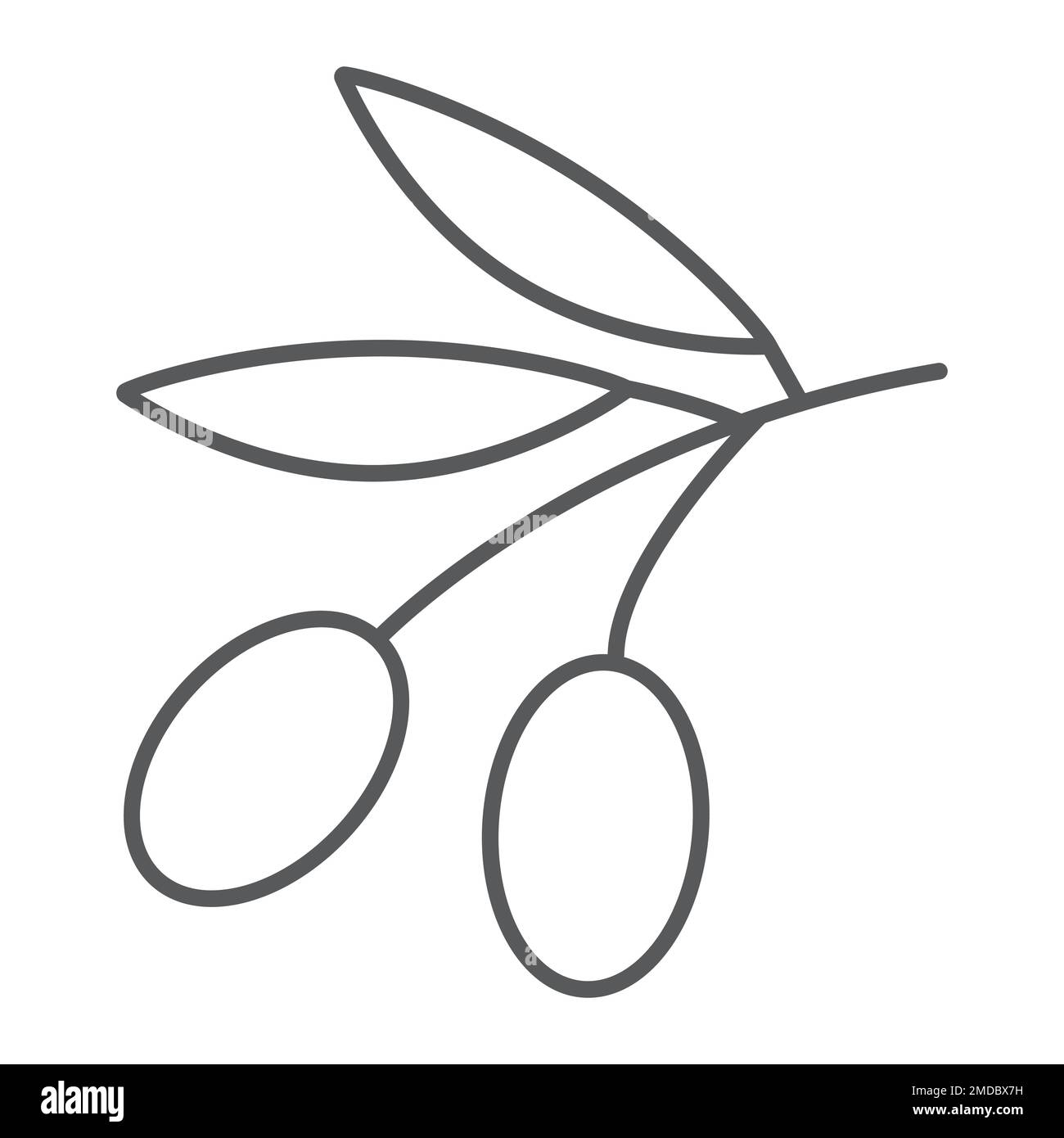 Olives thin line icon, vegetable and oil, vegetarian sign, vector ...