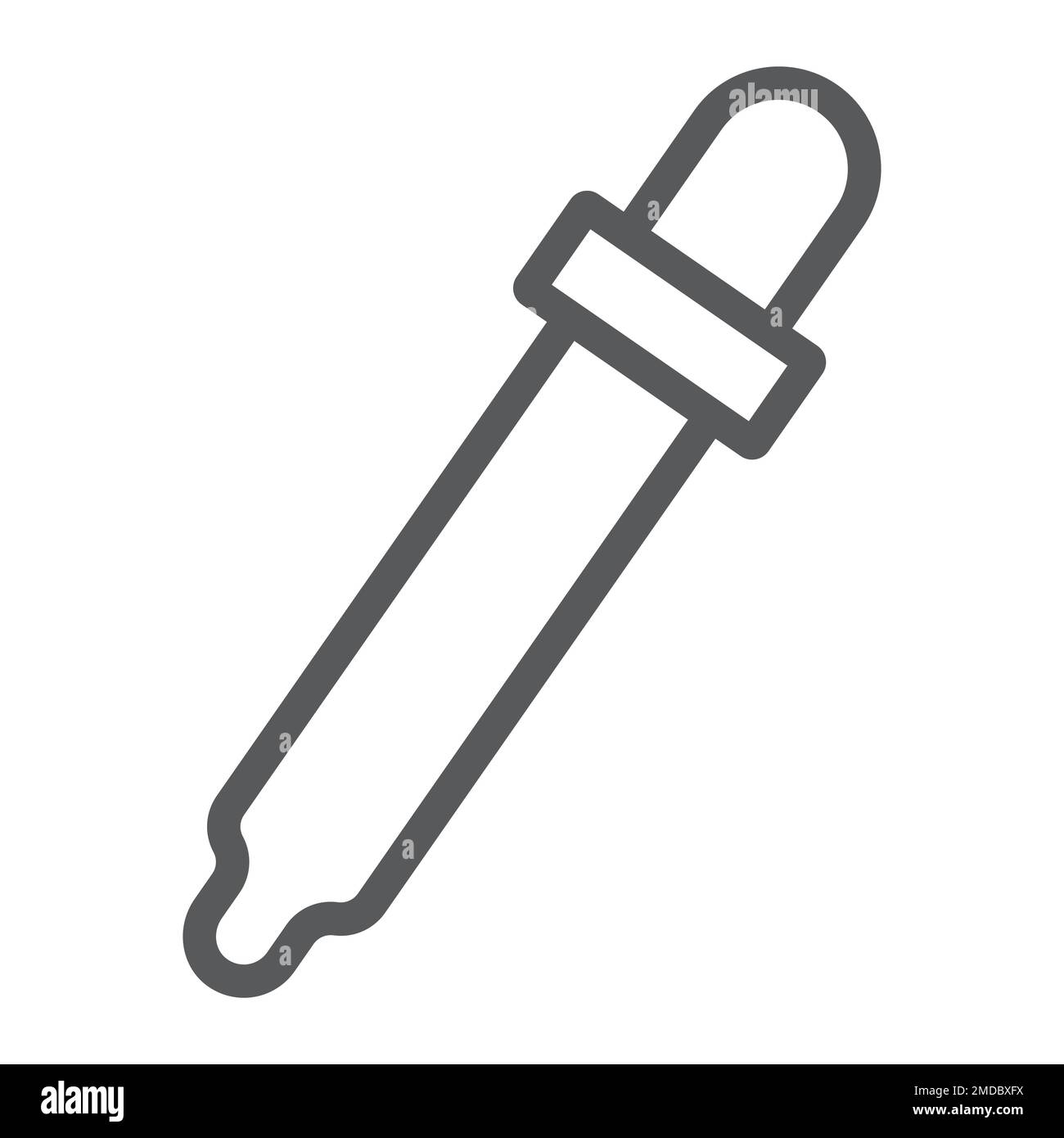 Eyedropper line icon, tools and design, pipette vector sign, graphics, a linear pattern on a ...