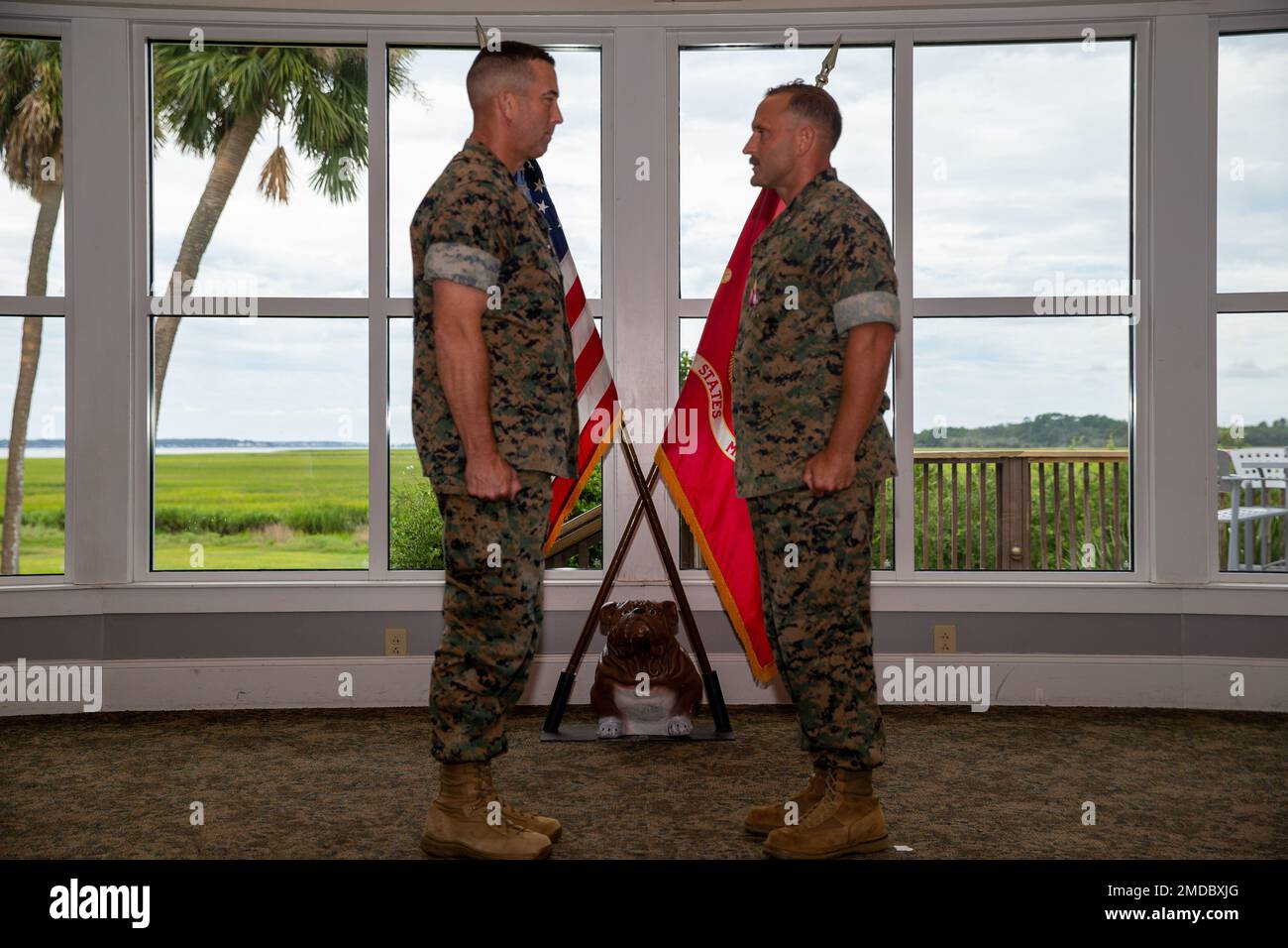 U.S. Marine Corps Col. Lance J. Langfeldt, the commanding officer of ...