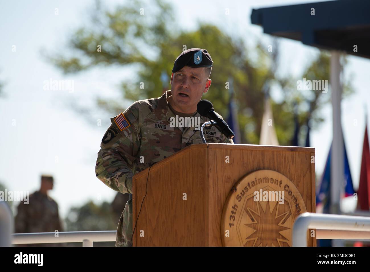 Brig. Gen. Sean P. Davis, 13th Expeditionary Sustainment Command in ...