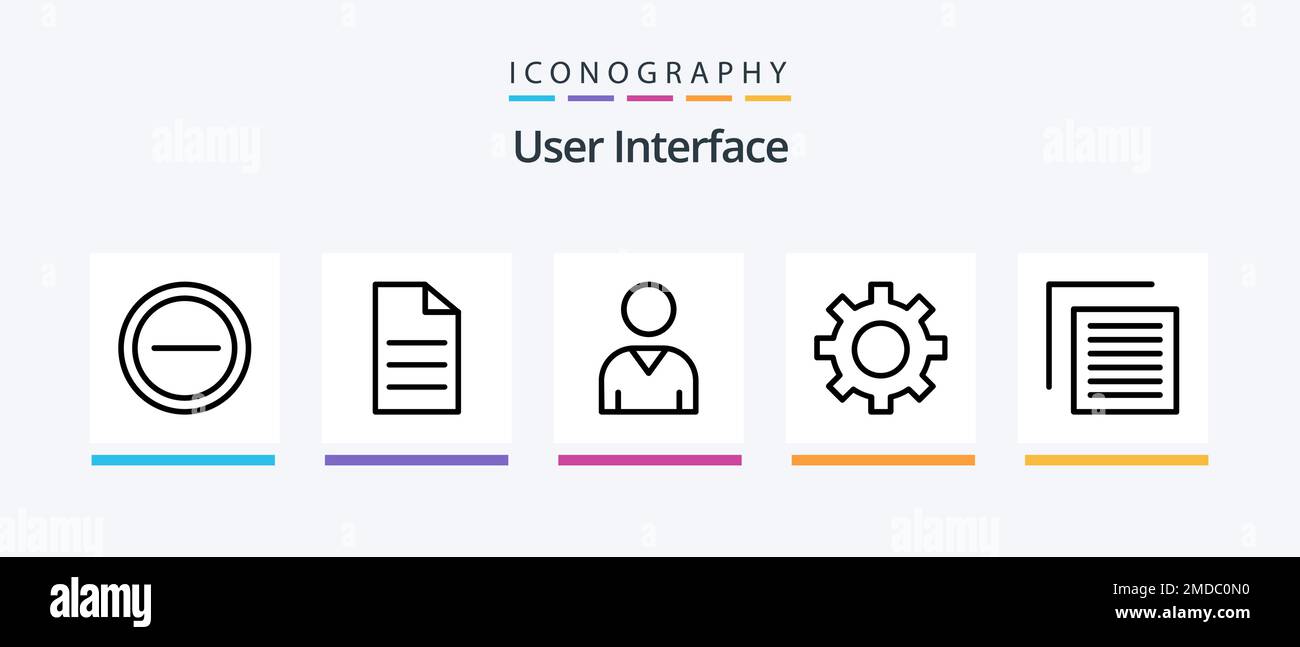 User Interface Line 5 Icon Pack Including . line. user. interface ...
