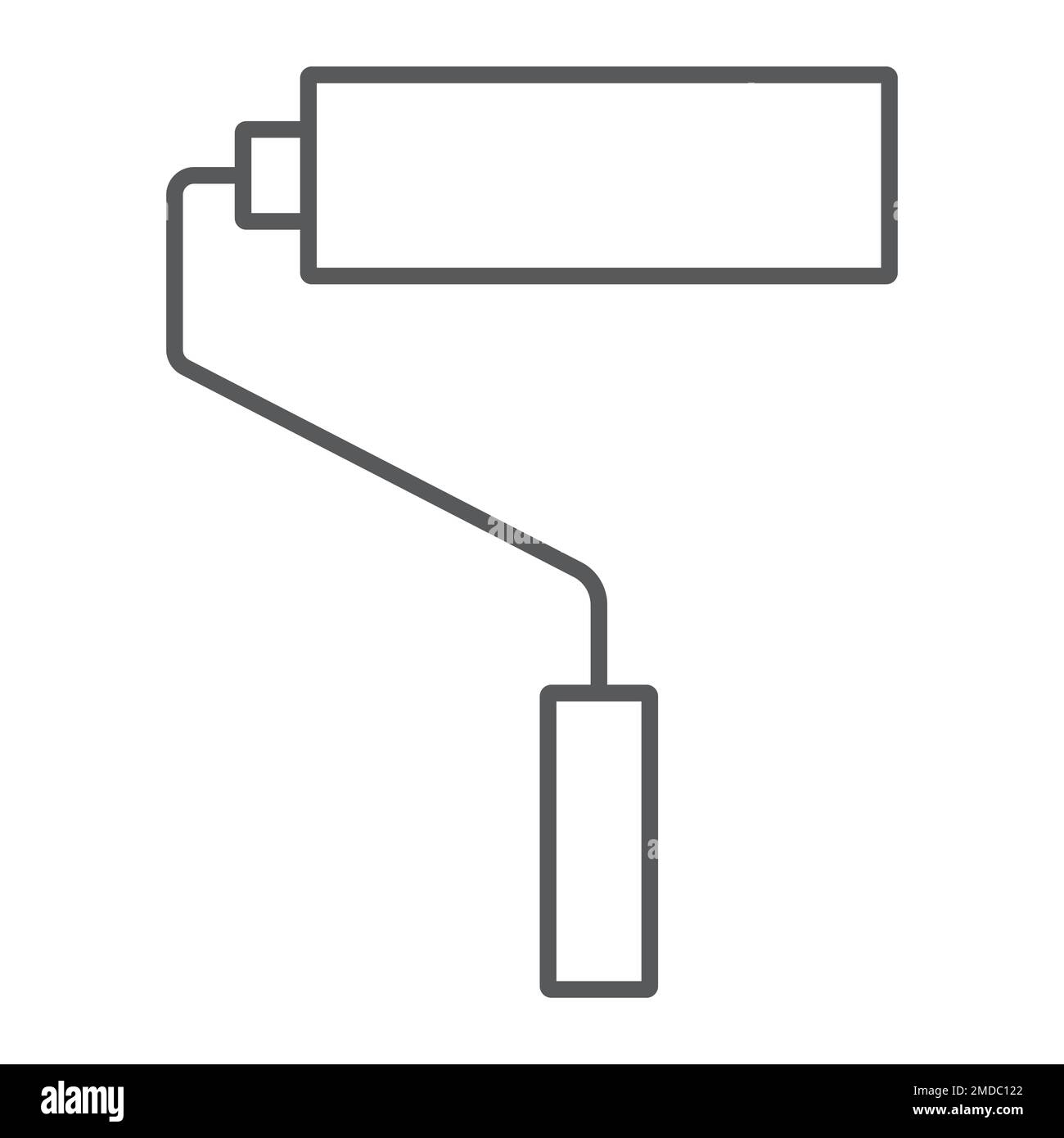 Roller thin line icon, tools and design, coloring sign, vector graphics ...