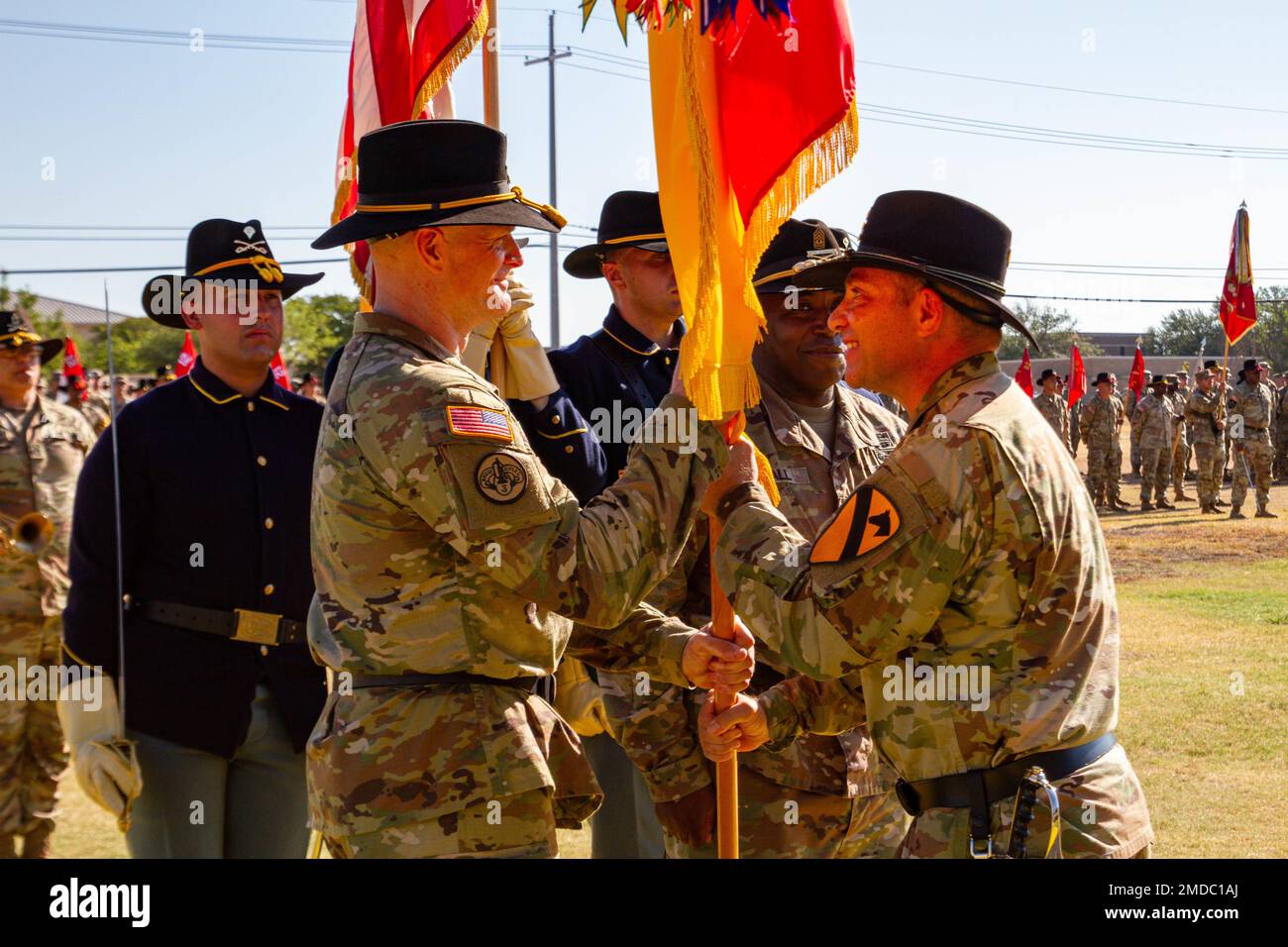 Command Sgt. Maj. David Harris accepts responsibility for the 1st ...