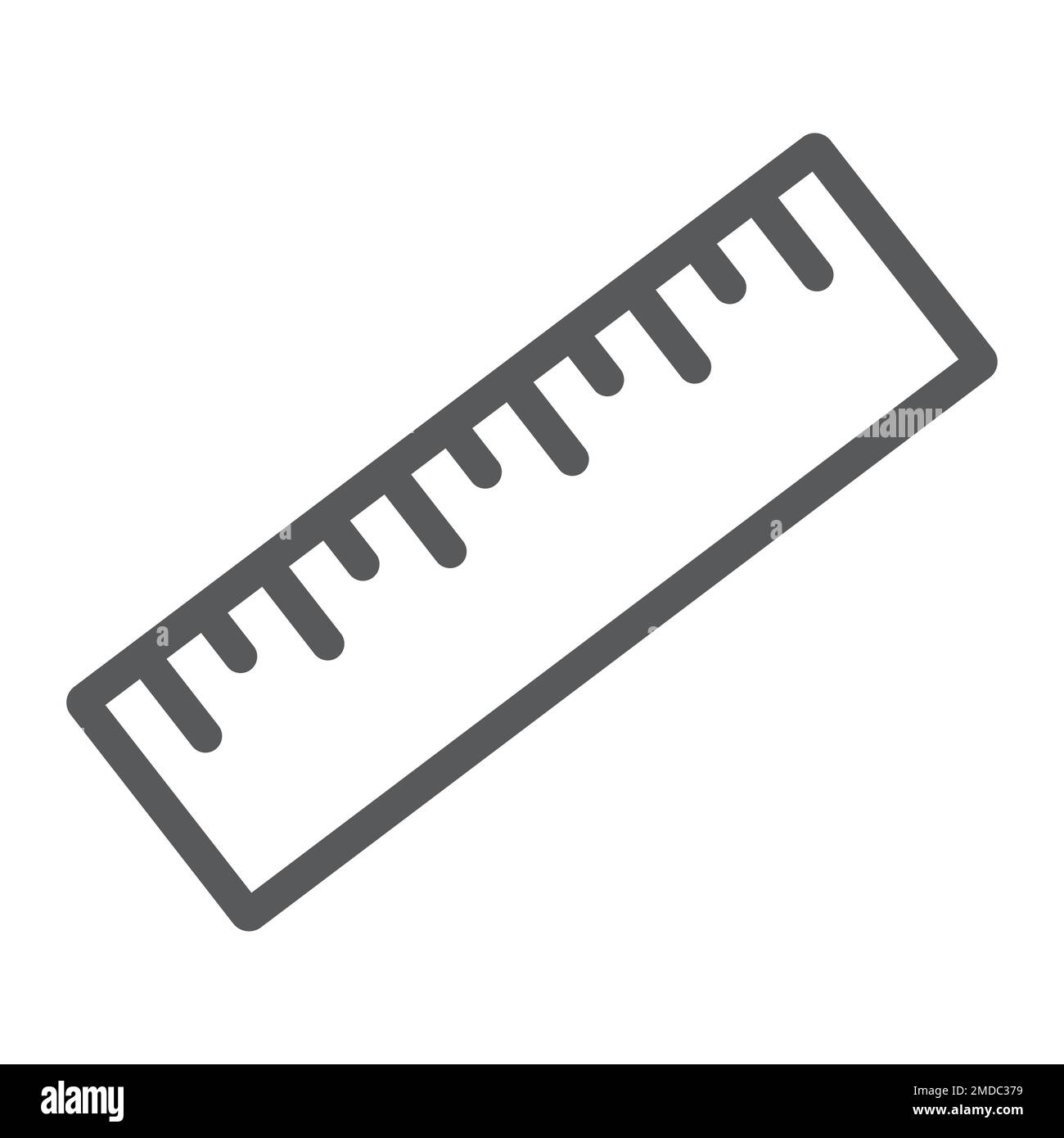 Measure tool line icon, tools and design, ruler sign, vector graphics ...