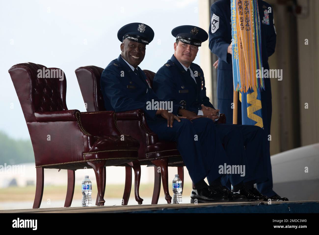U.S. Air Force Col. Travolis A. Simmons and Col. Kevin M. Jamieson ...