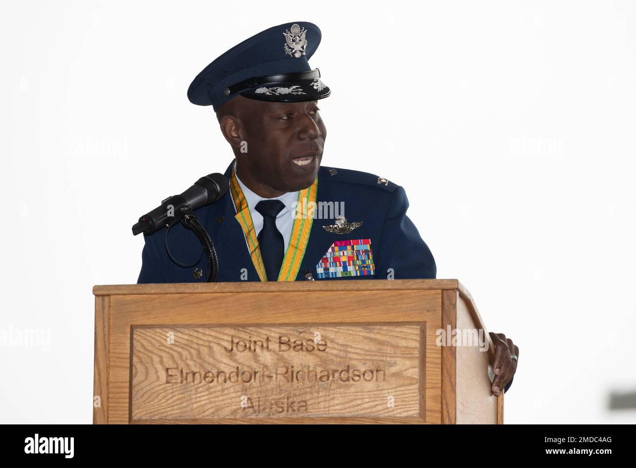 U.S. Air Force Col. Travolis A. Simmons delivers remarks during the 3rd ...