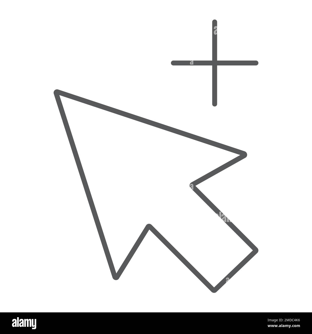 Group selection tool thin line icon, tools and design, arrow sign ...