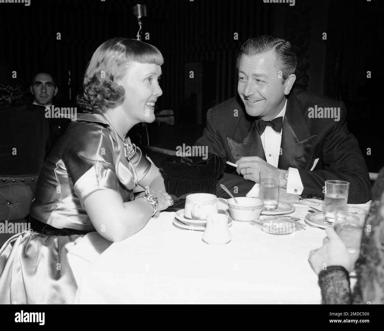 Screen star Robert Young and his wife Betty enjoy a rare evening out at ...