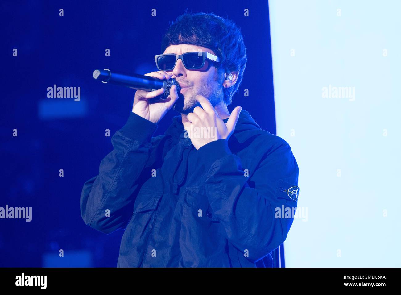 Mantua, Italy. 08th May, 2022. An Italian rappers Gazzelle, stage name ...