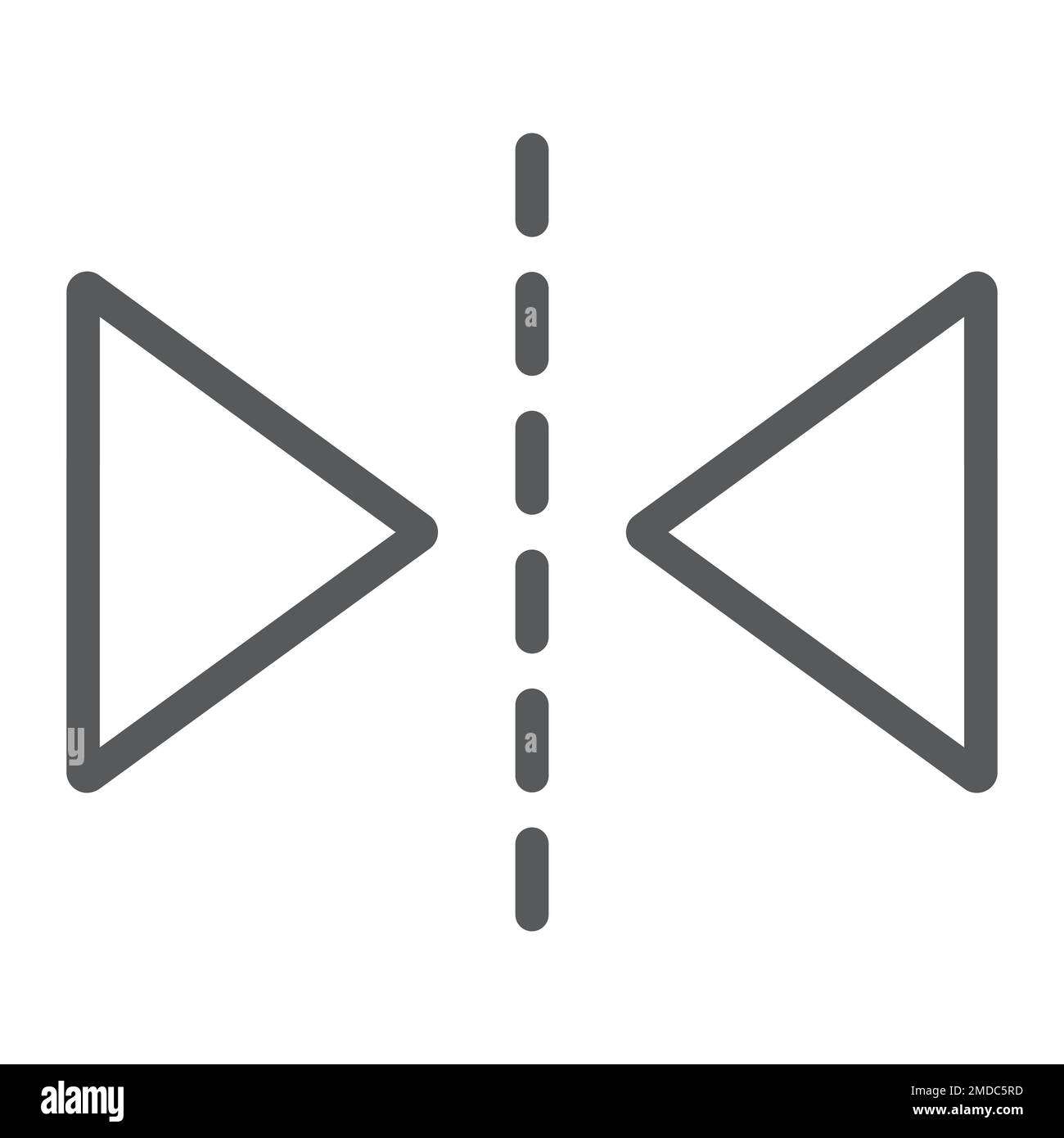 Reflection tool line icon, tools and design, mirror sign, vector ...