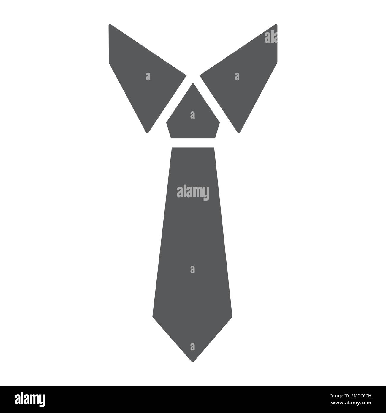 Tie glyph icon, office and business, necktie sign, vector graphics, a ...