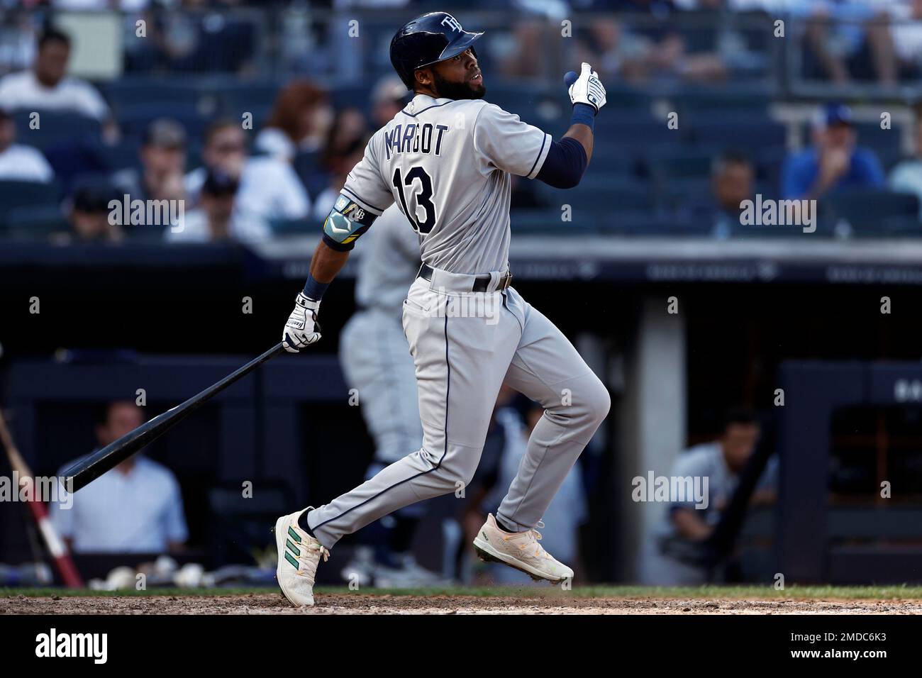 Tampa Bay Rays' Manuel Margot at bat during the sixth inning of a ...