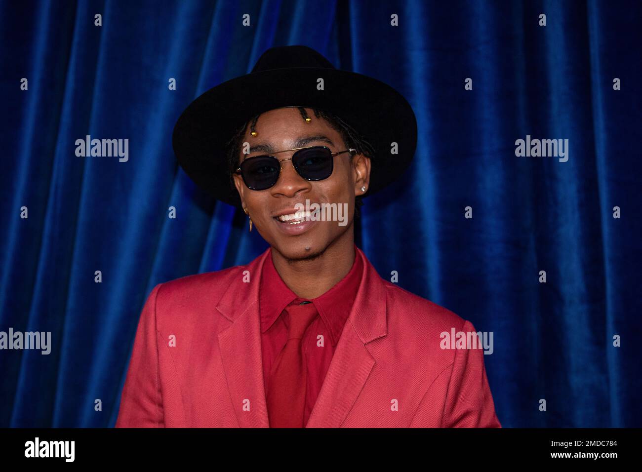 RJ Cyler poses for photographers upon arrival at the opening of the ...