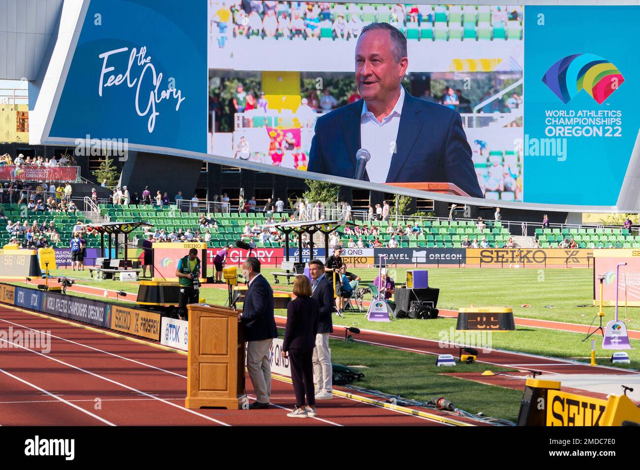 Second Gentleman of the United States Douglas Emhoff speaks to the ...
