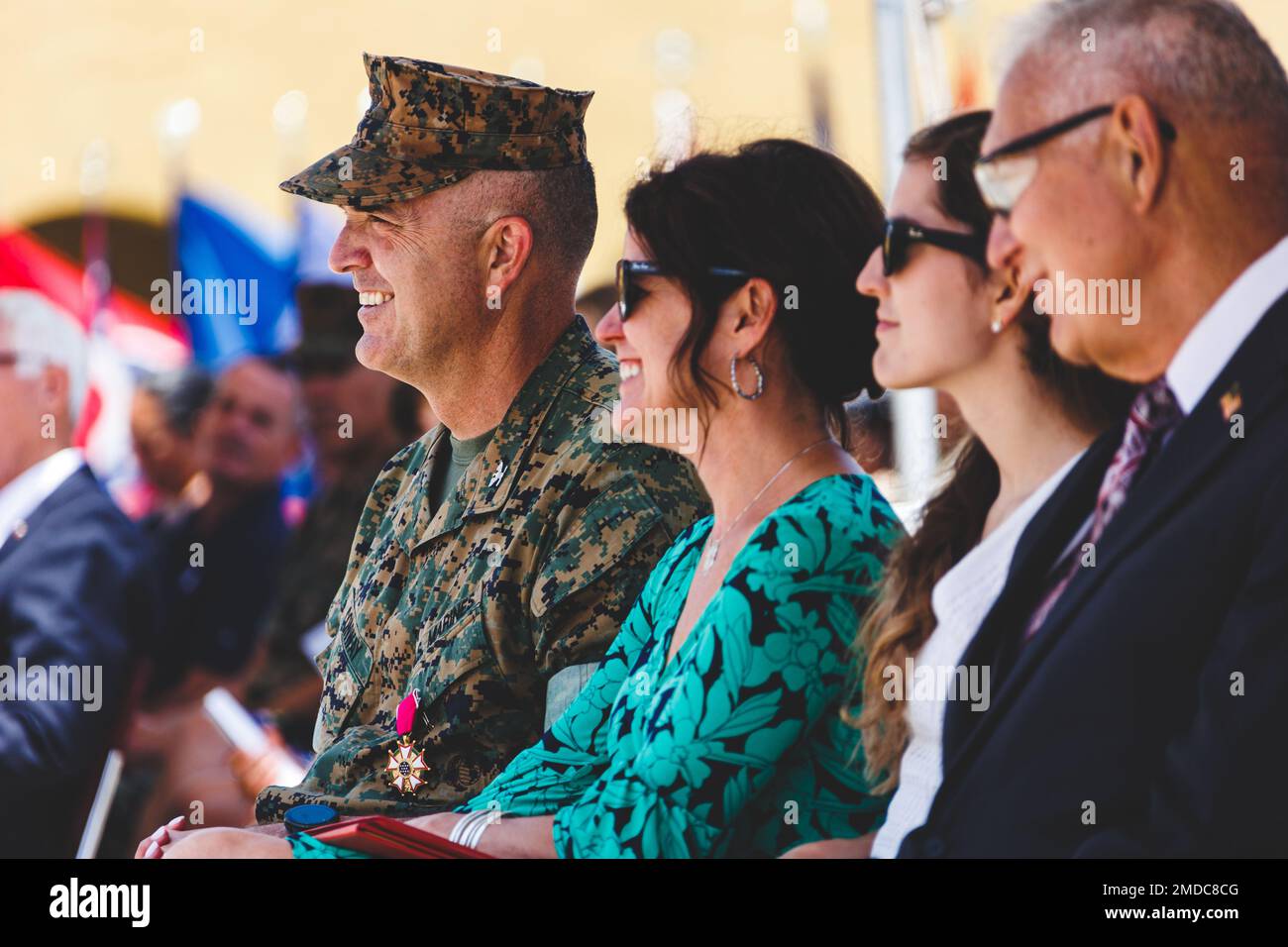 U.S. Marine Corps Col. James B. Conway, the outgoing commanding officer ...