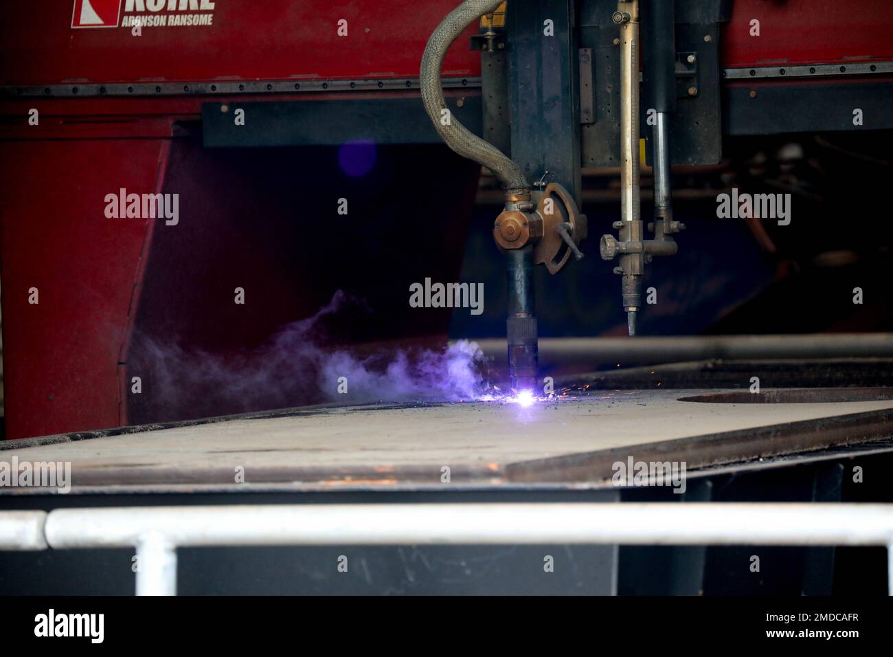 Michael Dunning Jr., a welder at the Army Corps of Engineers runs a ...