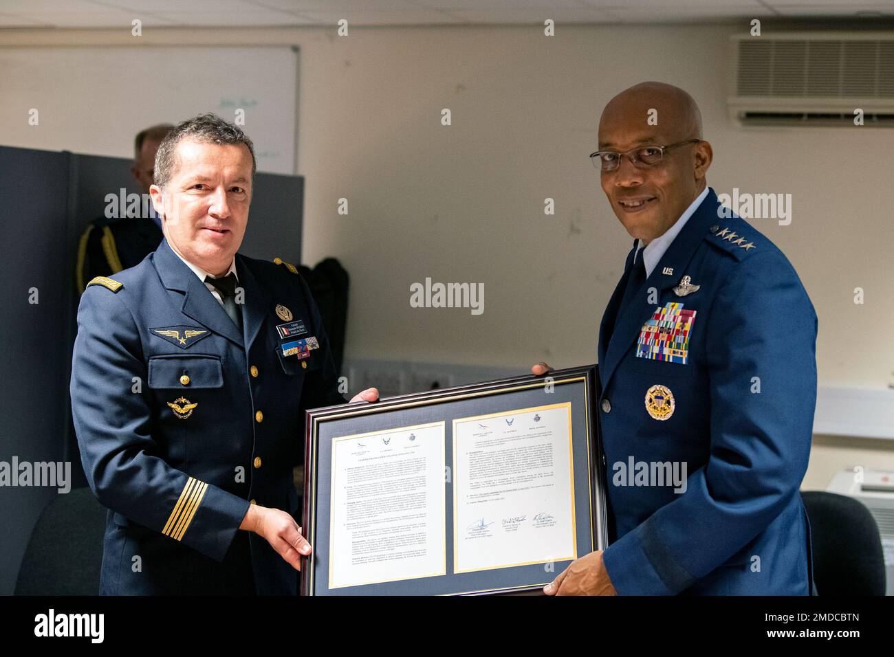 Col. Christophe Piubeni, French Air Force exchange officer, and U.S ...