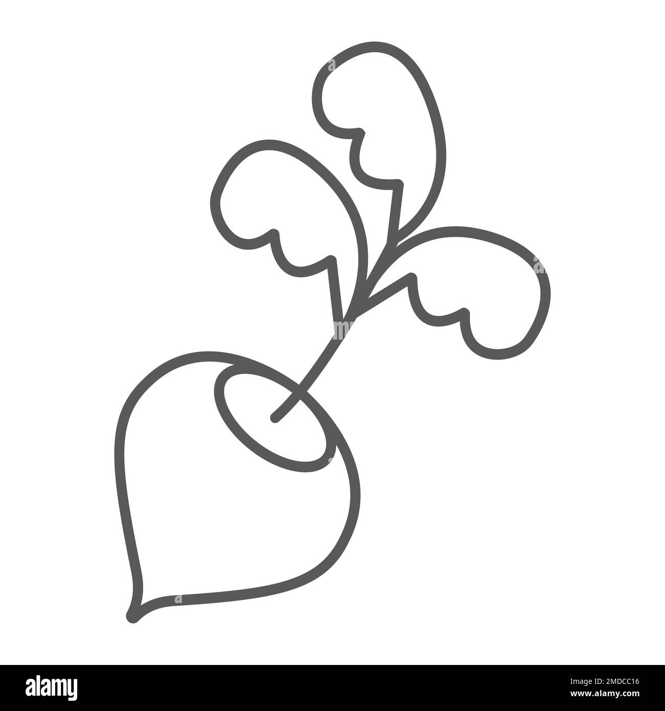 Radish thin line icon, vegetable and diet, beetroot sign, vector ...