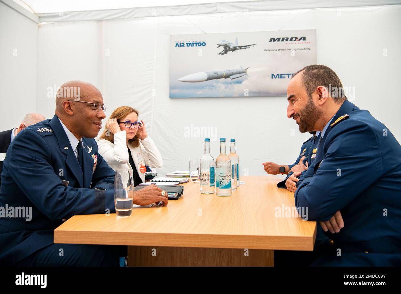 U.S. Air Force Chief of Staff Gen. CQ Brown, Jr., meets with Maj. Gen ...