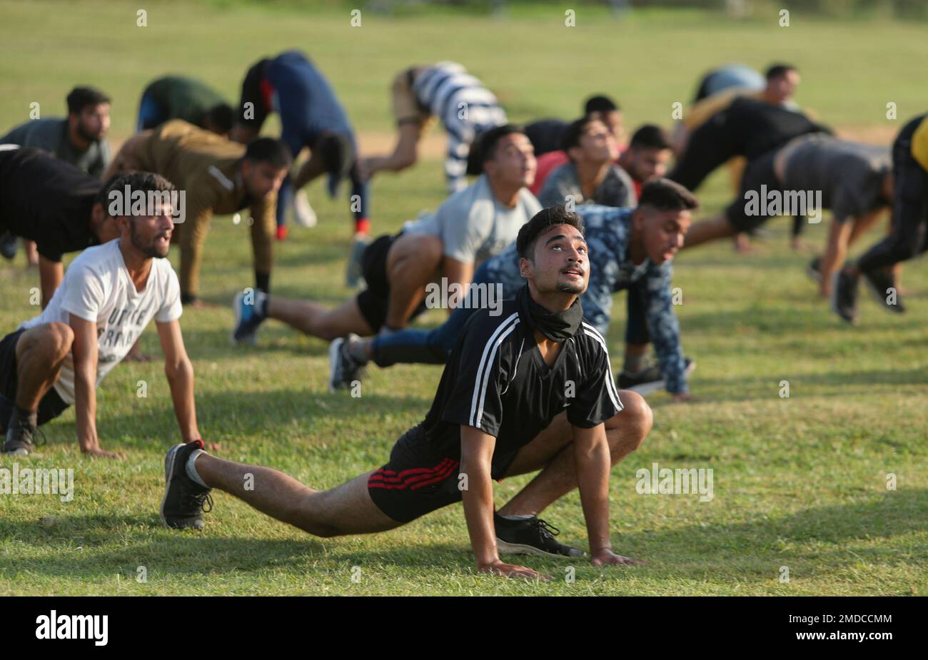 Indian youth aspiring to join the defense forces undergo physical ...