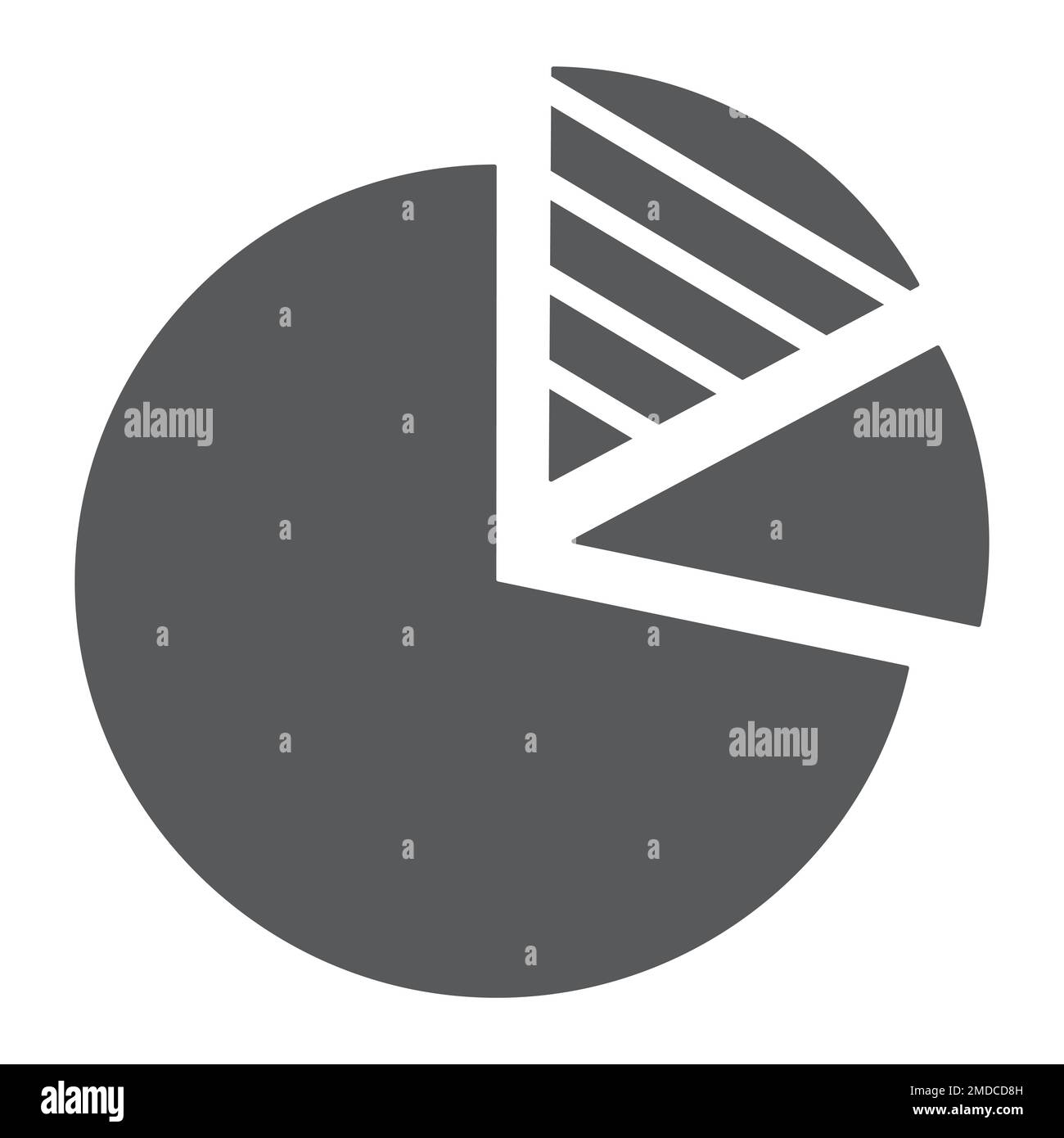 Pie Chart glyph icon, data and analytics, statistics sign, vector ...