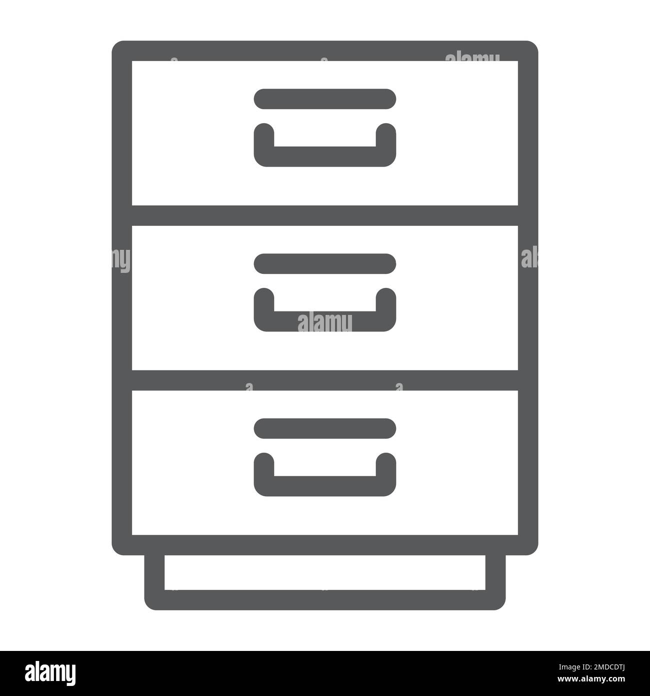 Filling cabinet line icon, office and organize, file sign, vector ...