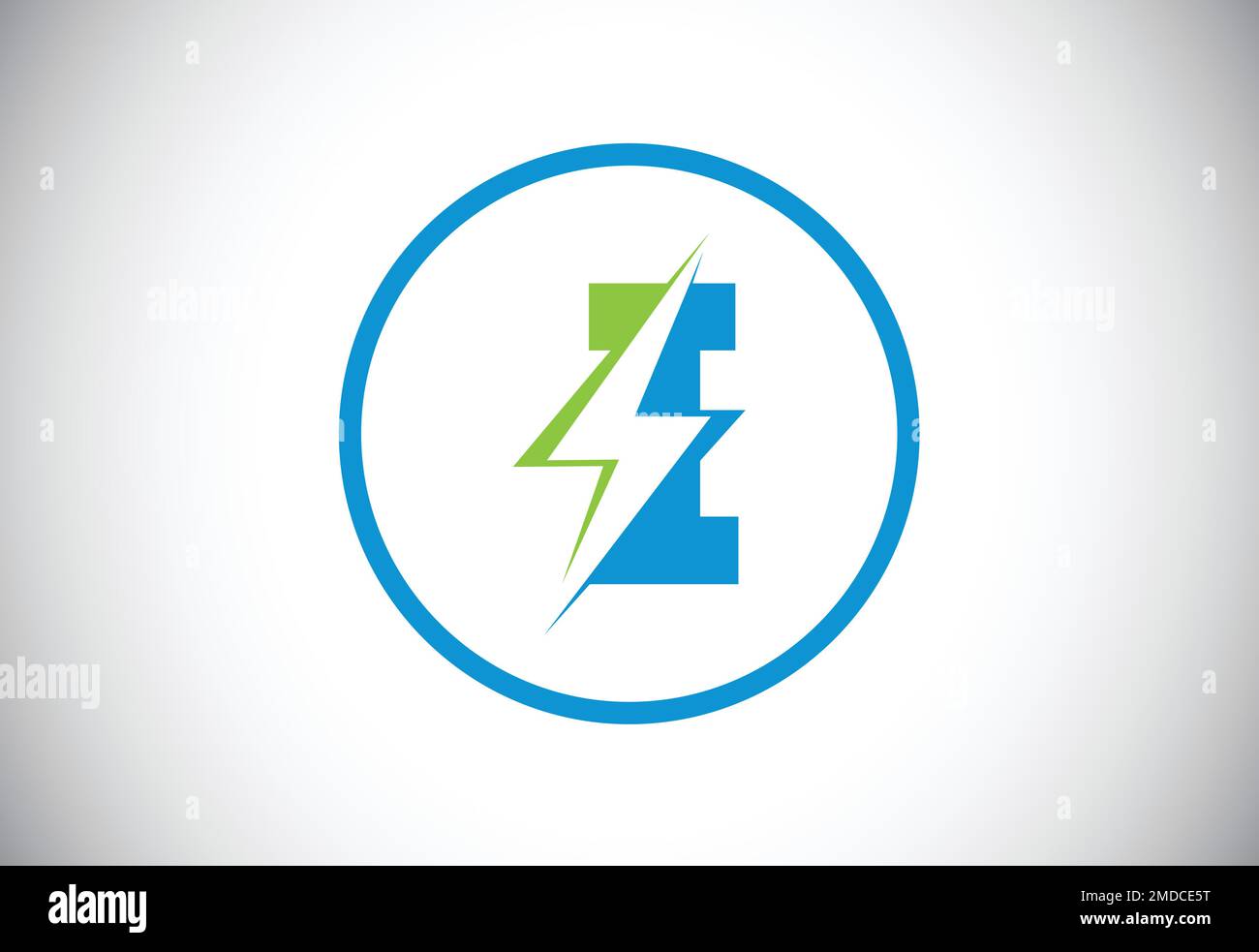 Initial I letter logo design with lighting thunder bolt. Electric bolt ...