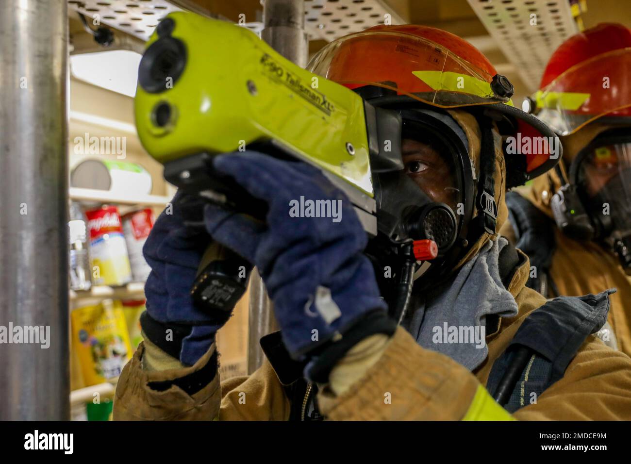 SOUTH CHINA SEA (July 15, 2022) Hull Technician 3rd Class Keon Duguid ...