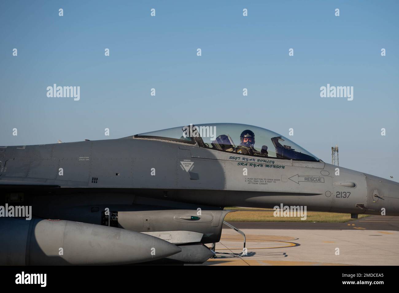 U.S. Air Force Capt. Jett Wright, 367th Fighter Squadron F-16 pilot ...