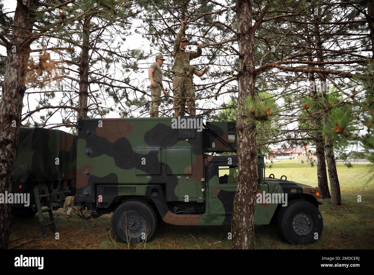 Airmen 1st Class Riley Hess, Sam Biever, and Donovan Lemke of the 128th ...