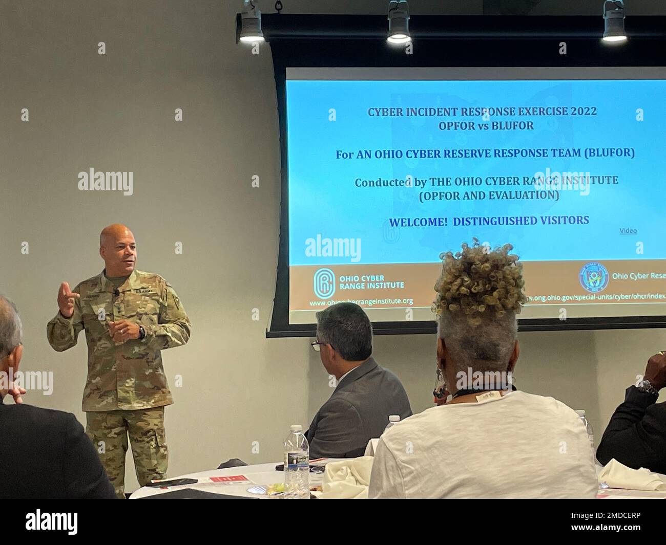 Maj. Gen. John C. Harris Jr., Ohio adjutant general, speaks during a ...
