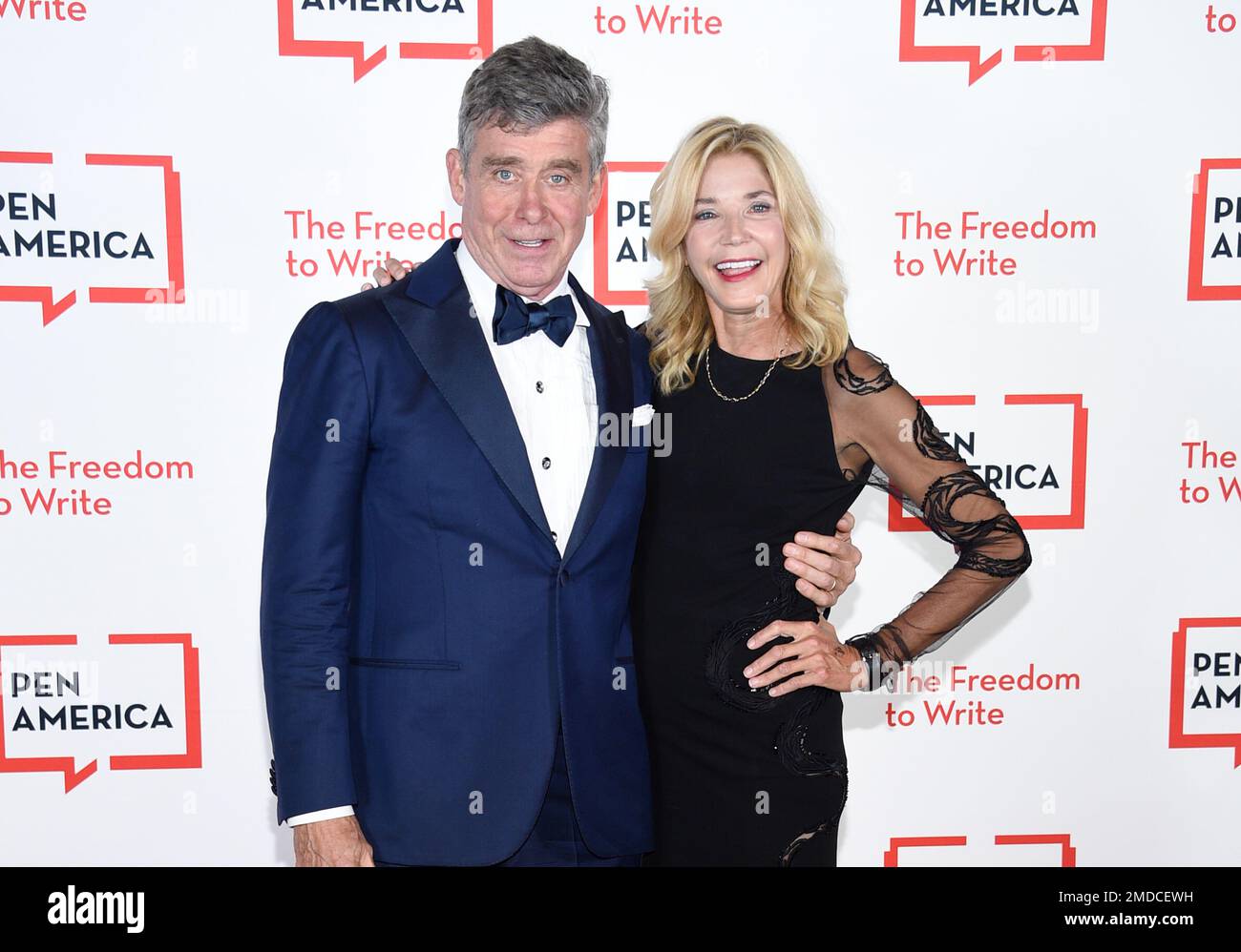 Author Jay McInerney, left, and Candace Bushnell attends the 2021 PEN ...