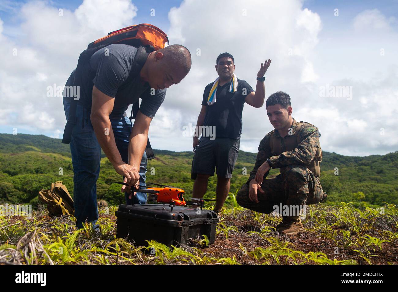 Takamatsu Emesiochel, a drone operator with the Palau Automated Land ...