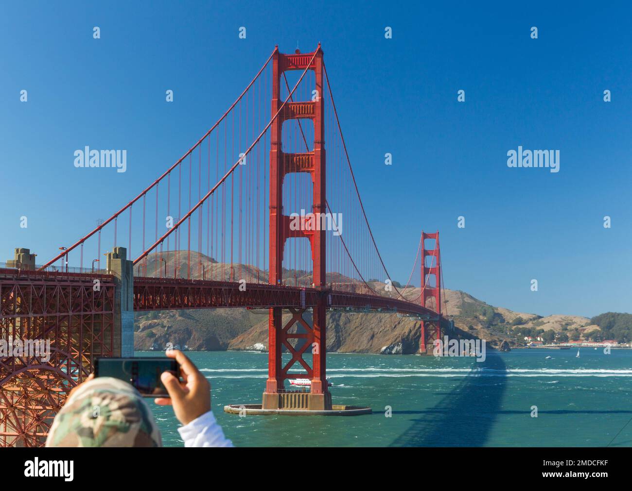 The Golden Gate Bridge in San Francisco, California, USA, looking ...