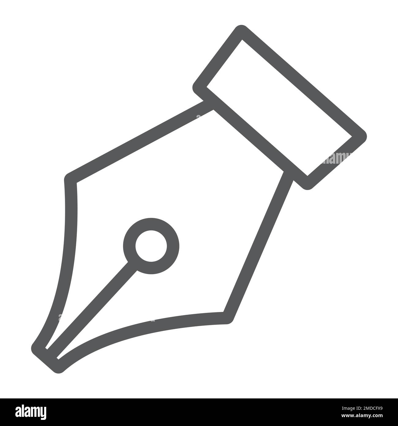 Pen tool line icon, tools and design, fountain pen vector graphics, a ...