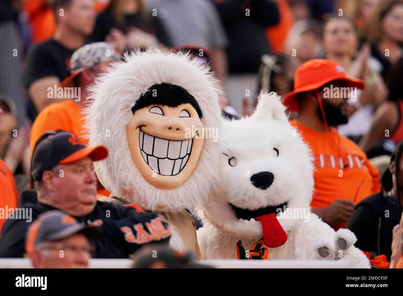 Eskimo Joe, left, and Buffy, right, the mascots of Stillwater's Eskimo ...