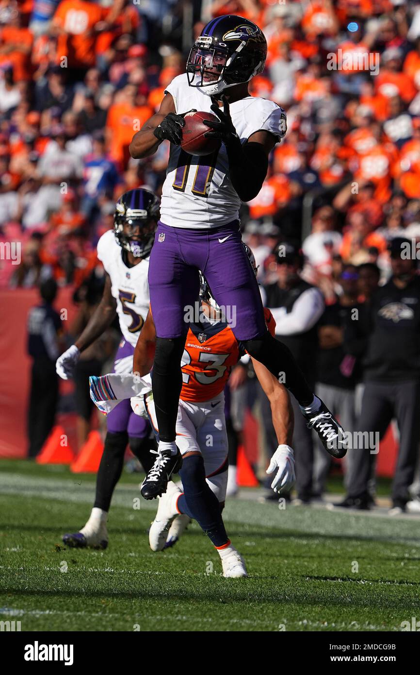 Baltimore Ravens wide receiver James Proche (11) makes a catch against ...