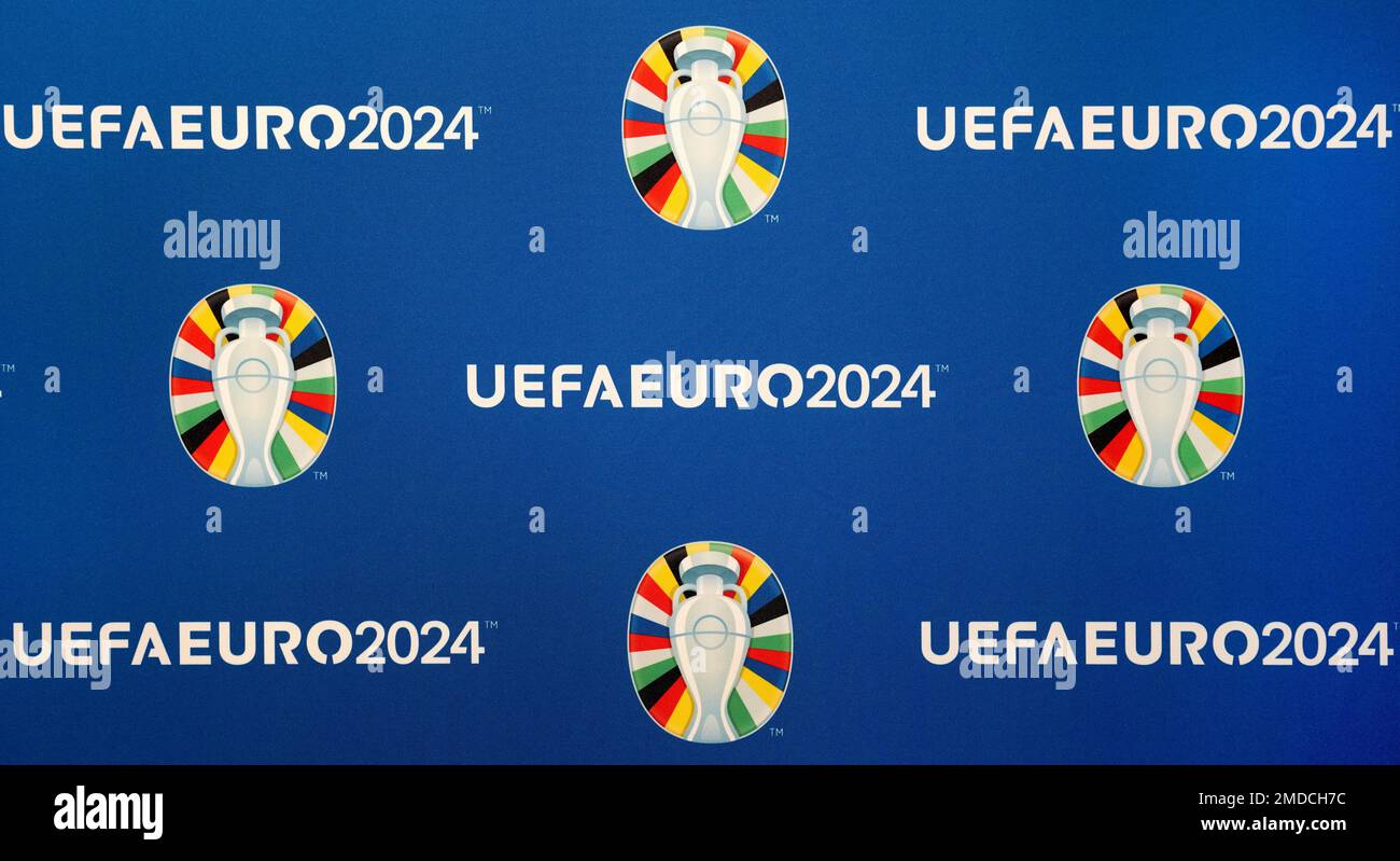 The official logo for the UEFA EURO 2024 in Germany is presented during ...