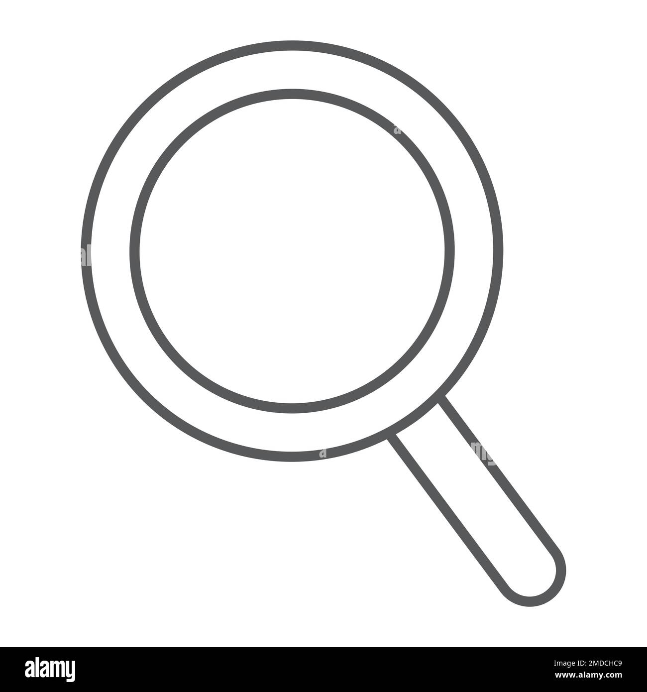 Zoom thin line icon, tools and design, magnifier sign, vector graphics ...