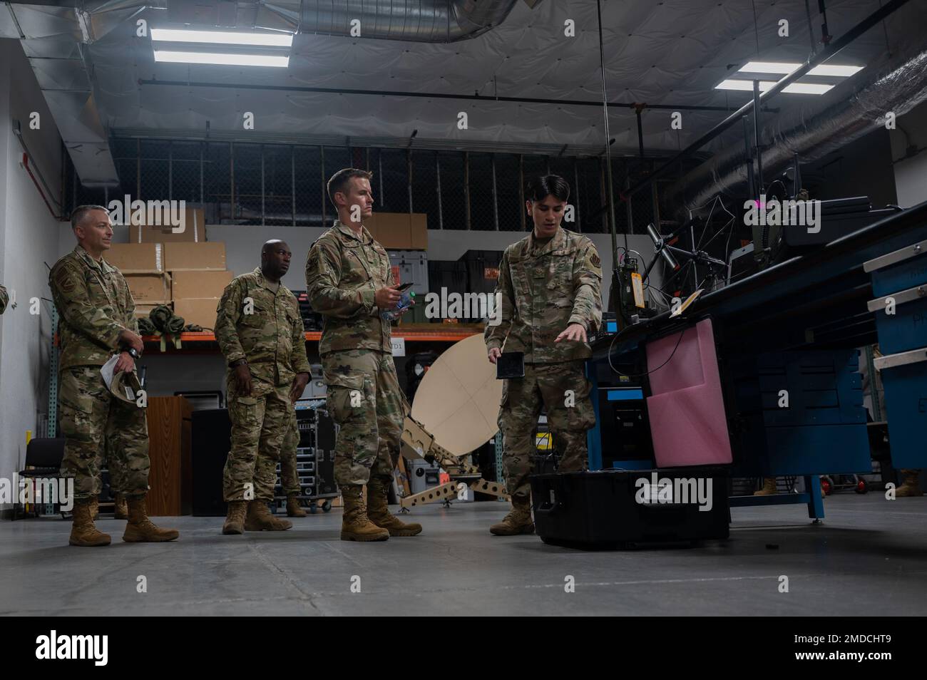 U.S. Air Force Col. Scott Mills, 355th Wing Commander, tours the 355th ...