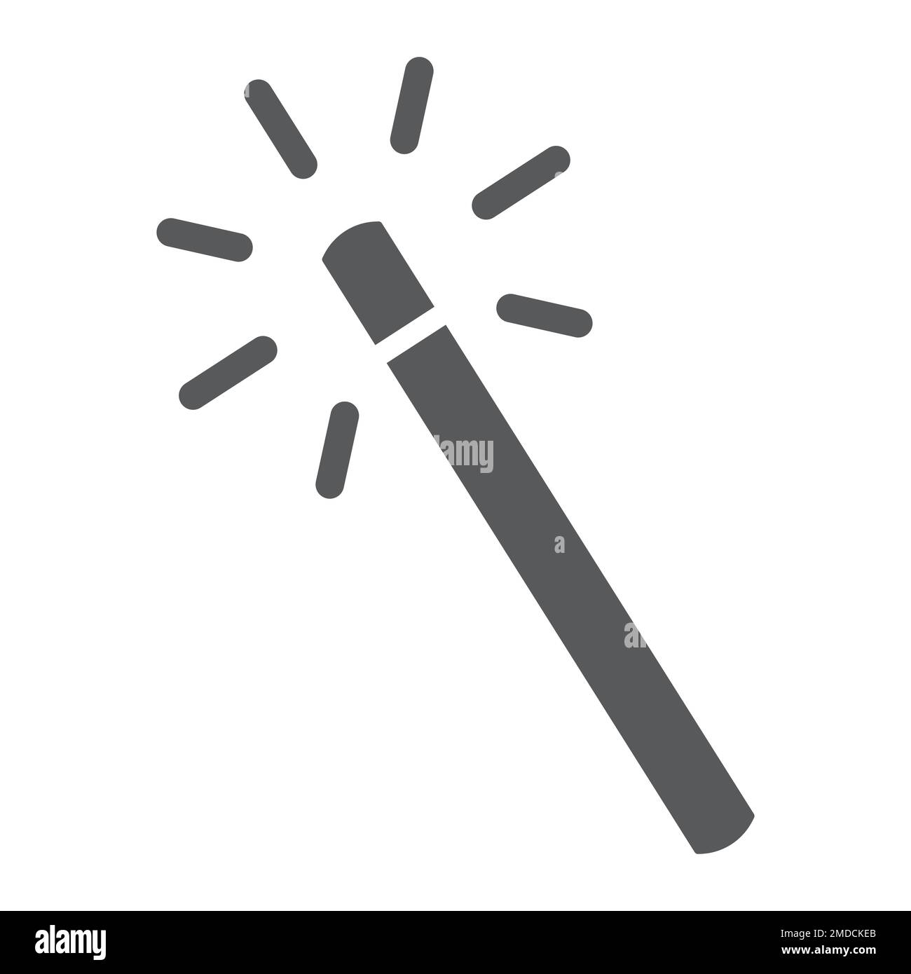 Magic wand glyph icon, tools and design, wand sign, vector graphics, a solid pattern on a white ...