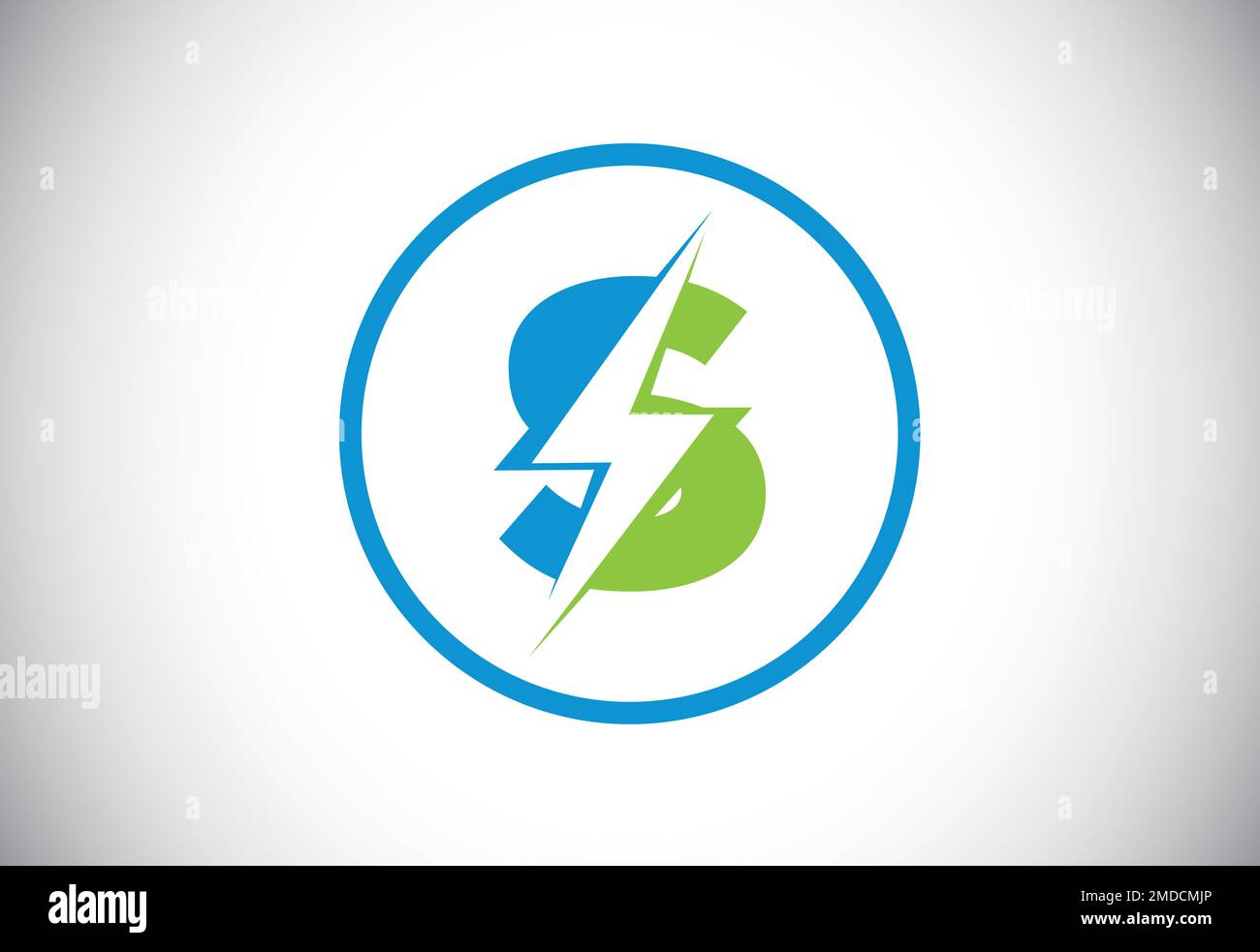 Initial S letter logo design with lighting thunder bolt. Electric bolt ...
