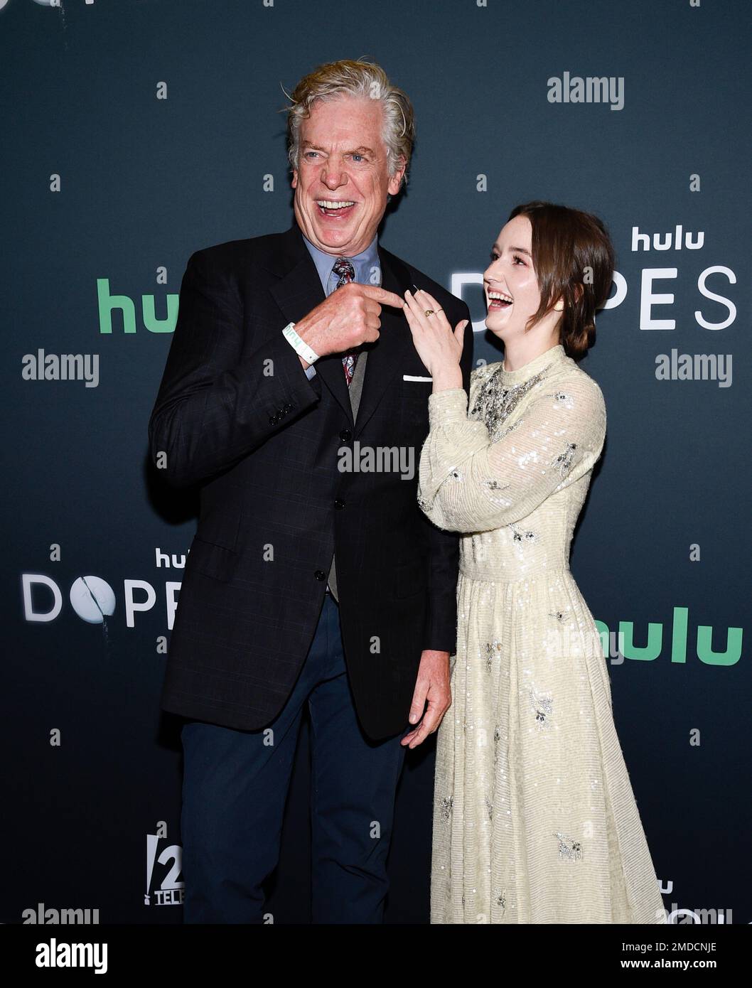 Actors Chris McDonald, left, and Kaitlyn Dever attend the Hulu Original ...