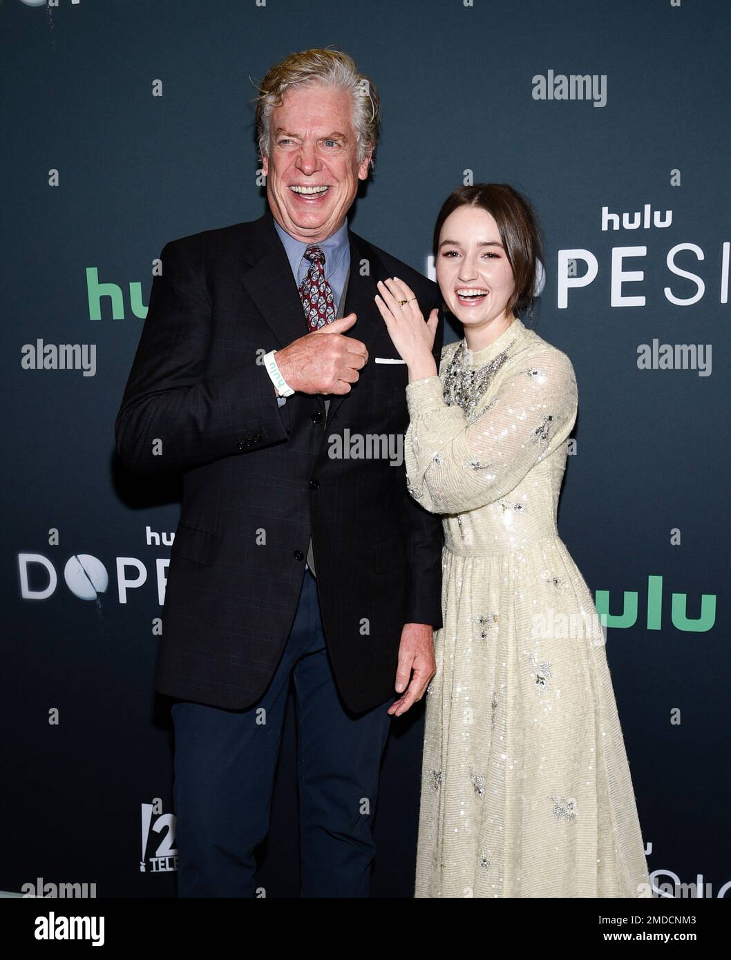Actors Chris McDonald, left, and Kaitlyn Dever attend the Hulu Original ...