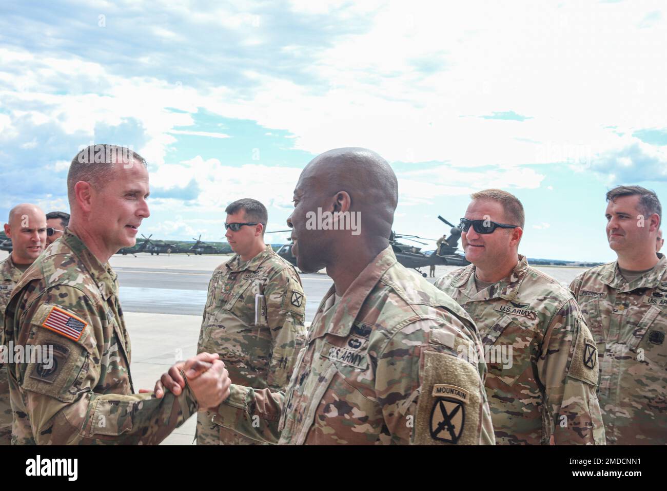 U.S. Army Col. Travis McIntosh, 10th CAB Commander, finishes his final ...