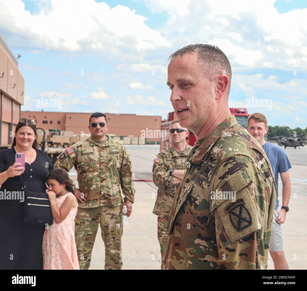 U.S. Army Col. Travis McIntosh, 10th CAB Commander, finishes his final ...